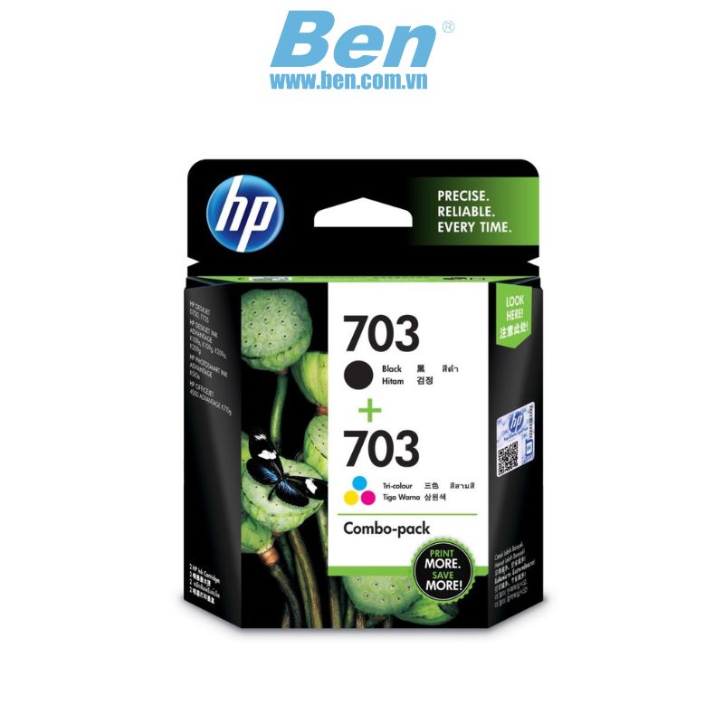 Mực in HP 703 Tri-clr,Blk Ink Crtg Combo 2-Pk(F6V32AA) chính hãng, chất lượng tại . Giao hàng ...