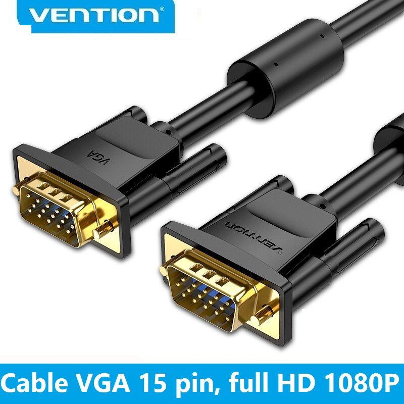 Cáp VGA(3+6) Male to Male Cable with Ferrite Cores 3M Black (DAEBI) chính hãng, chất lượng tại ...
